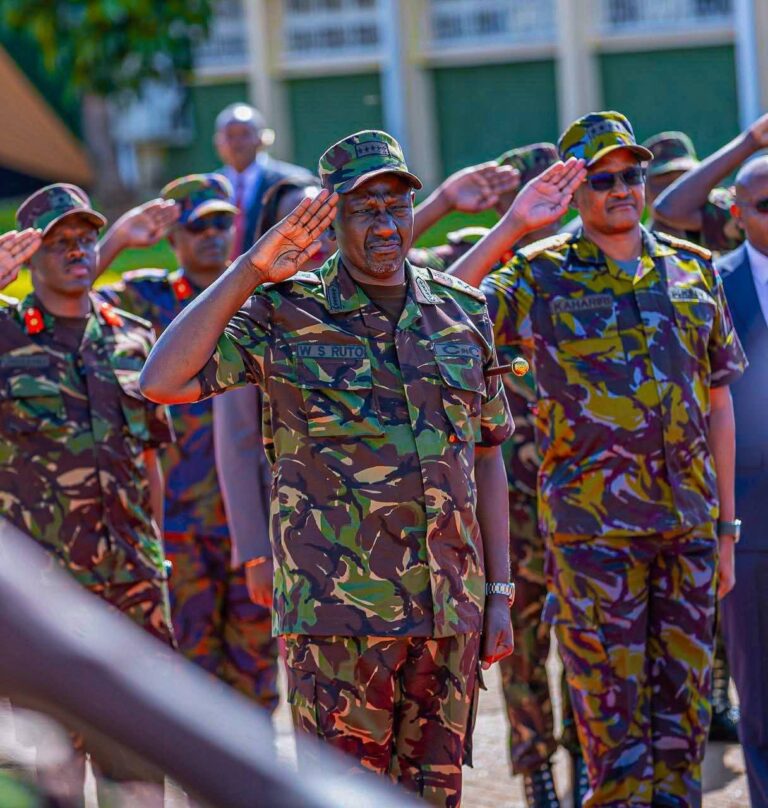 President Ruto Makes First Appearance in Military Uniform During KDF Day Celebrations in Eldoret ...
